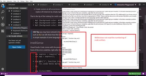 [accessibility]a11y vscode interactiveeditorplayground screenreader
