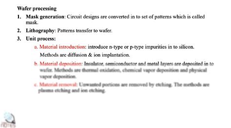 Solution Vlsi Wafer Processing 1 Studypool