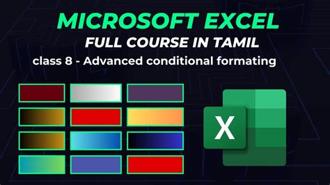 advanced excel conditional formatting in tamil vep tech academy class