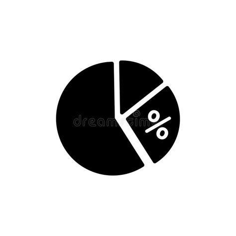 Statistics Icon Set Business Pie Chart Analysis Vector Symbol In Black