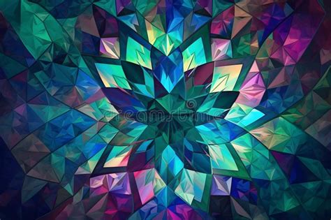 An Intricate Abstract Background Featuring Interlocking Geometric Shapes In Vibrant Hues Of Blue