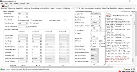 AWR BOOST DCA EVM Problems With Advanced Frame Config Sensors Forum Sensors