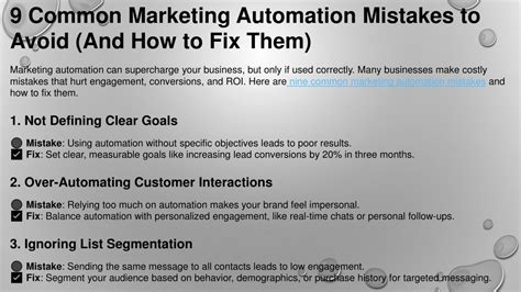 Ppt 9 Common Marketing Automation Mistakes To Avoid Powerpoint Presentation Id 14070586