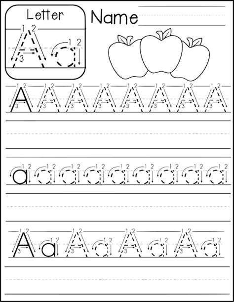 알파벳 Az를 따라하는 아이들을 위한 필기 연습 프리미엄 벡터