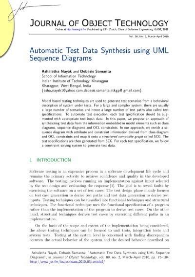 Automatic Test Data Synth