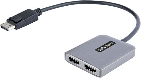 StarTech Com DP To Dual HDMI MST HUB Dual HDMI K Hz DisplayPort Multi Monitor Adapter