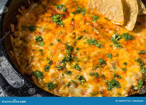Homemade Mexican Chorizo Queso Oaxaca Dip Stock Image Image Of Food