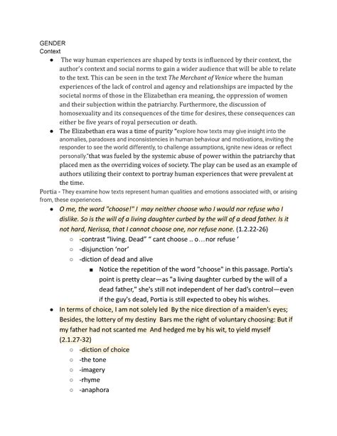 Common Module Hsc English Advanced GENDER Context The Way Human Experiences Are Shaped By