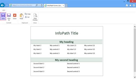 How To Create And Publish Infopath 2013 Template To A Sharepoint 2013