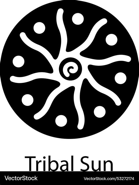 Tribal Sun Royalty Free Vector Image Vectorstock