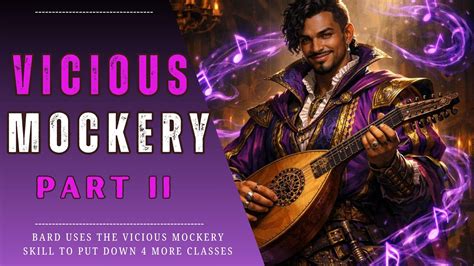 Vicious Mockery Pt 2 Song Lyrics Dandd Bard Art And More