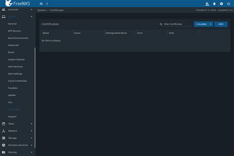 6 System — Freenas®112 U3 User Guide Table Of Contents
