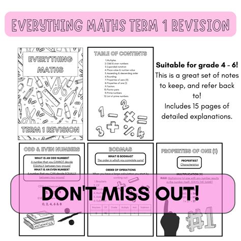 everything maths term 1 revision teacha