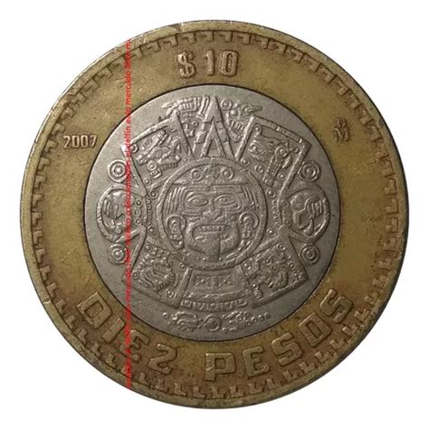 Moneda 10 Pesos 2007 Mexico Variedad Con Grafila Invertida Meses Sin Interés