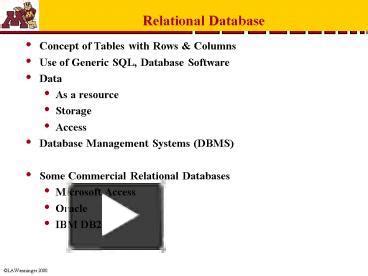 PPT Relational Database PowerPoint Presentation Free To View Id 8f96d NzVlY