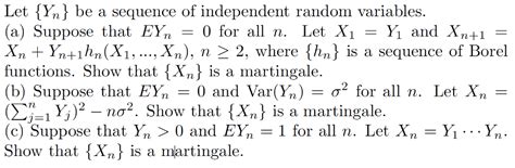 Let Yn Be A Sequence Of Independent Random