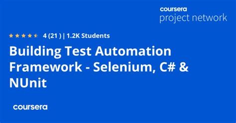 Building Test Automation Framework Selenium C NUnit Coursya