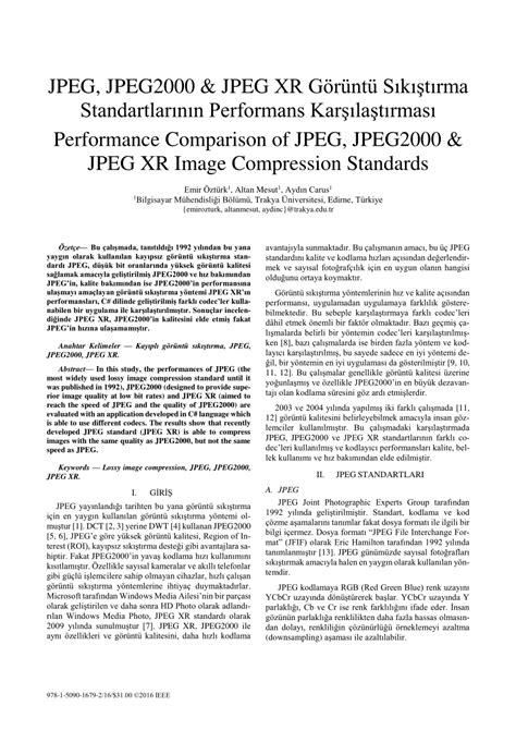 Pdf Performance Comparison Of Jpeg Jpeg2000 And Jpeg Xr Image