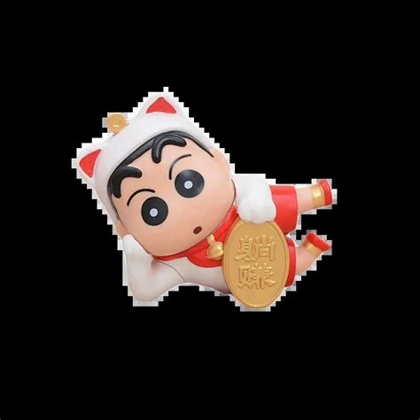 蜡笔小新手办gk躺赚小新可爱动漫新年招财野原新之助公仔模型摆件 淘宝网 花瓣网