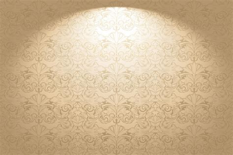 바로크 로코코 스타일의 고급스러운 로얄 골드 벽지의 빈티지 고딕 가로 배경 프리미엄 벡터