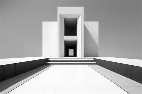 Premium Ai Image Otherworldly Minimalist Architecture Design Photo