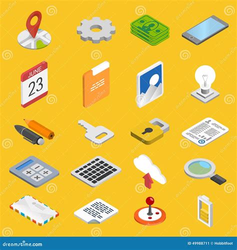Mobile Development Icons Set Stock Vector Illustration Of Message Flat 49988711