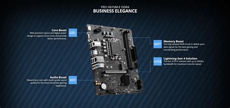 MSI PRO H610M E DDR4 Micro ATX MATX Intel Motherboard Intel LGA1700 Socket Shopee Malaysia