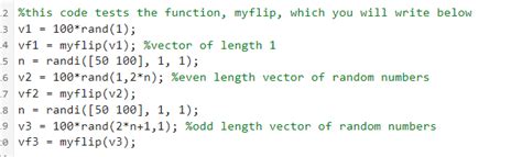 Solved The Matlab Built In Flip Function Does Vector V