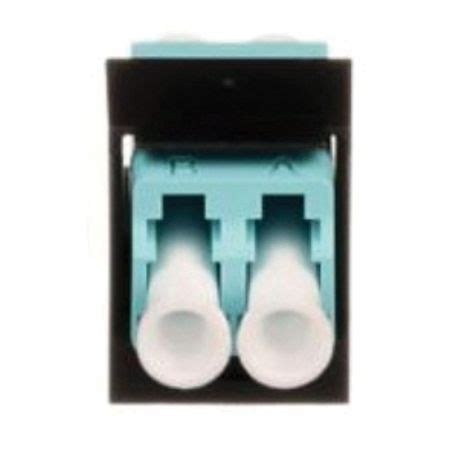 Panduit CMDSAQLCZBL Mini Com Fiber Optic Adapter Module LC Duplex Connector 2 Ports Surface