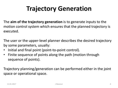 Lecture 1 Trajectory Generation