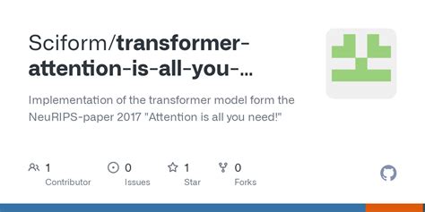 Github Sciform Transformer Attention Is All You Need Implementation Implementation Of The