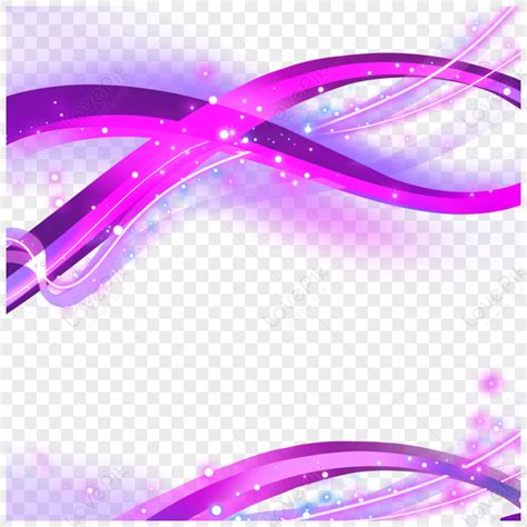 보라색 추상 라인 일러스트 조명 효과웨이브과학 기술 Png 일러스트 무료 다운로드 Lovepik