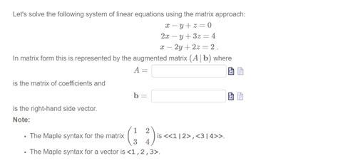 Solved Lets Solve The Following System Of Linear Equations