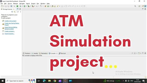 Atm Machine Simulation Project Atm Machine Project In Java Java Project Internship Project