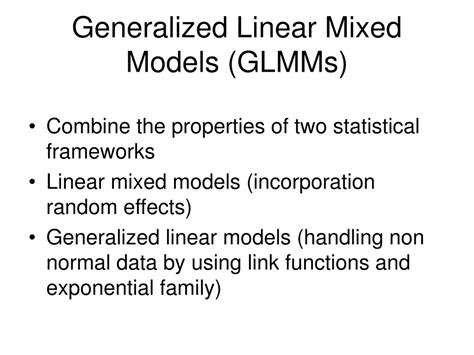 Ppt Generalized Mixed Effects Models G Mems Powerpoint