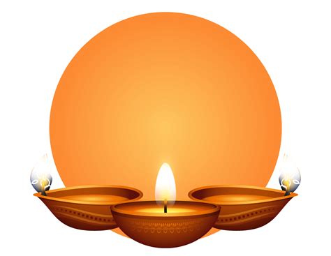 Diwali Circle Frame Diya Decoration Design