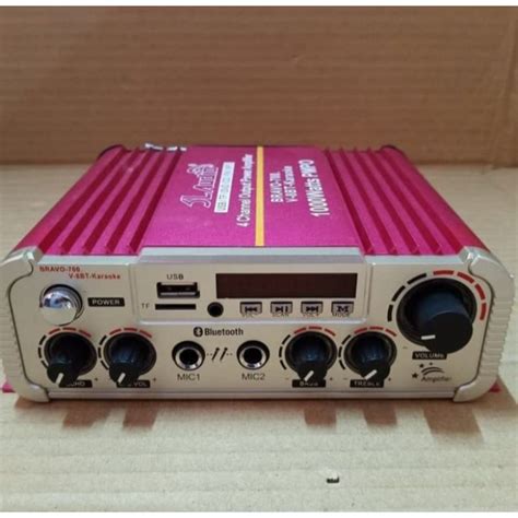 เครื่องขยายเสียงรถยนต์ Bravo ขยายเสียง 700v 8bt Mini Sl Shopee Thailand