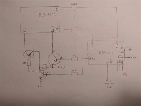 Controlling A 14 Segment Display With An Io Expander Mcp23017 Leds