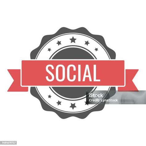 소셜 스탬프 인감 벡터 배지 아이콘 템플릿 흰색 배경에 고립 된 그림 고급에 대한 스톡 벡터 아트 및 기타 이미지 고급 고무도장 곡선 Istock