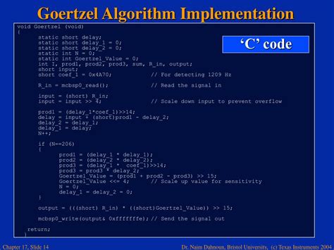 Ppt Chapter 17 Goertzel Algorithm Powerpoint Presentation Free