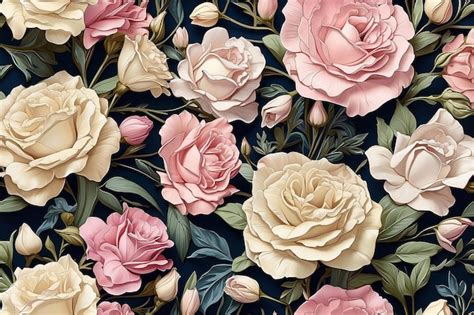 Premium Photo Lisianthus Elegance Seamless Pattern Of Delicate And