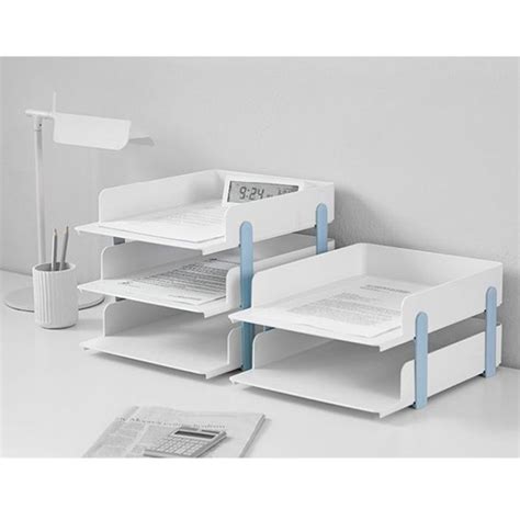 서류 트레이 2단 민트 1p 책상 문서 정리 사무실 학교 오너클랜