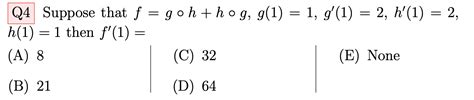 Solved Q4 Suppose That F Gh Hg G 1 1 G 1 2 H 1 2 Chegg Com