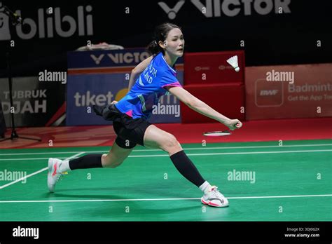 Thailands Pitchamon Opatniputh Plays Against Malaysias Karupathevan