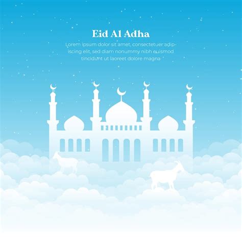 Eid 무바라크 이슬람 인사말 카드 포스터 배너 디자인 벡터 일러스트 레이 션 프리미엄 벡터