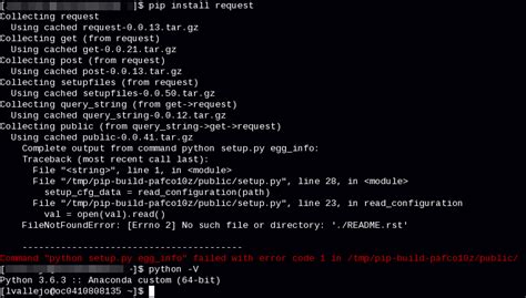filenotfounderror [errno 2] no such file or directory readme rst