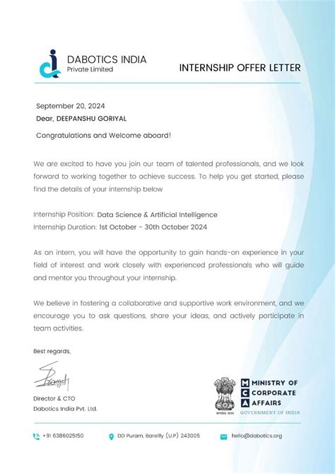 deepanshu goriyal on linkedin internship debotics