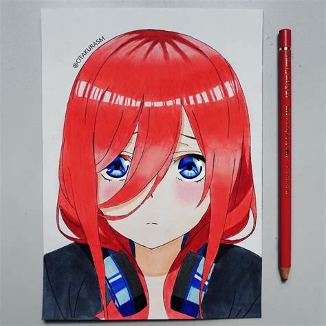 How To Draw Miku Nakano Gotoubun No Hanayome Step By Step Youtube Anime Sketch Anime