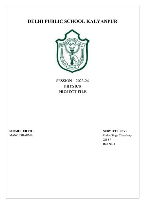 Class Th Physics Project File Capacitors PDF Chemistry Science Class Th Physics Project File Capacitors PDF Chemistry Science