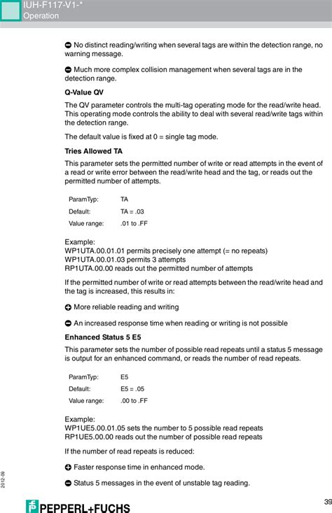 Pepperl Fuchs Iuh F117 V1 Uhf Rfid Reader User Manual
